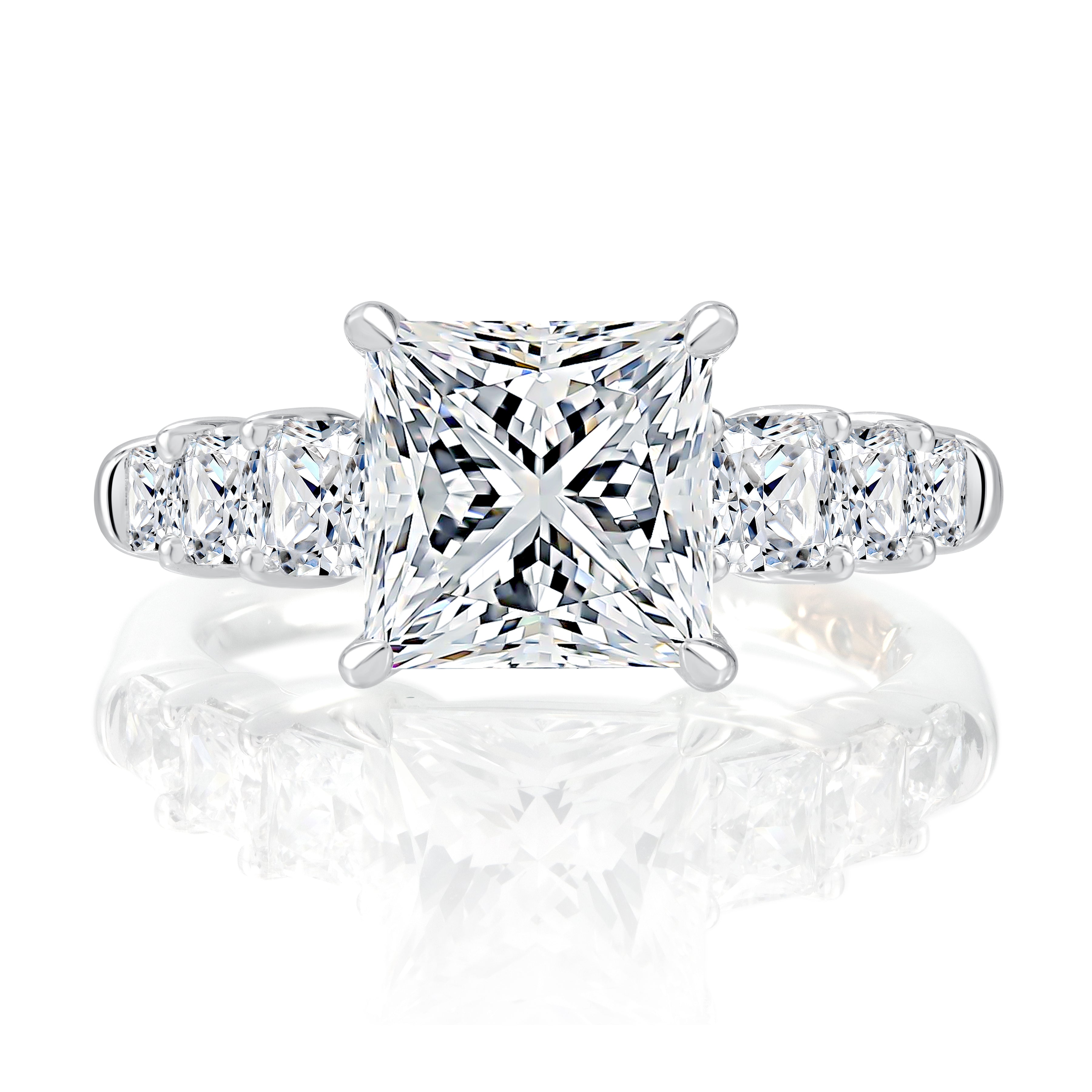 V-Tip Prong Princess Cut Diamond Engagement Ring – Gunderson's Jewelers