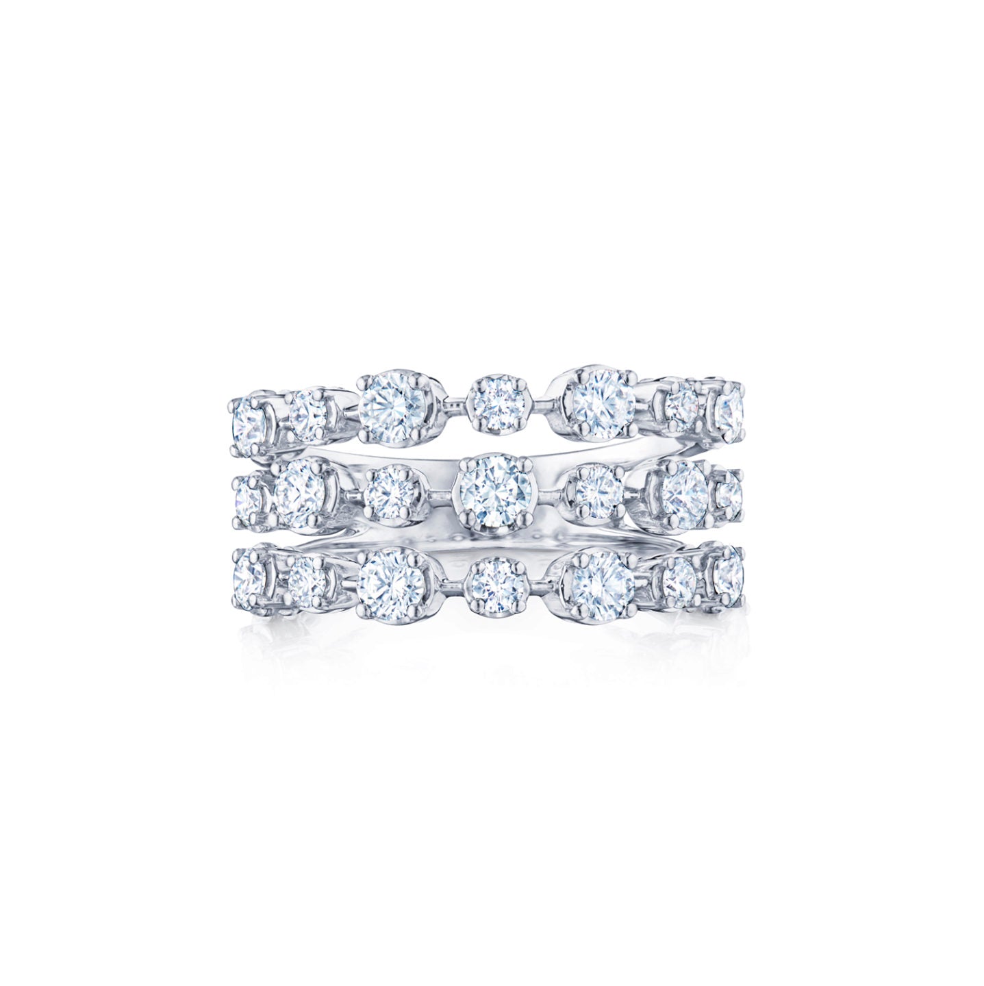 3-Row Ring with 1.14ctw Diamonds – Gunderson's Jewelers