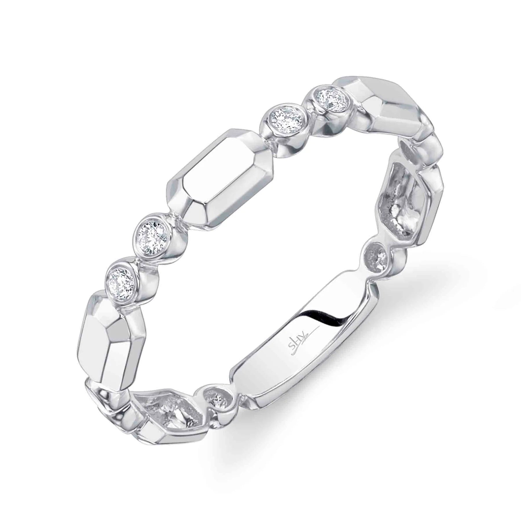 0.06ctw Diamond Bezel Geo Cut Band – Gunderson's Jewelers