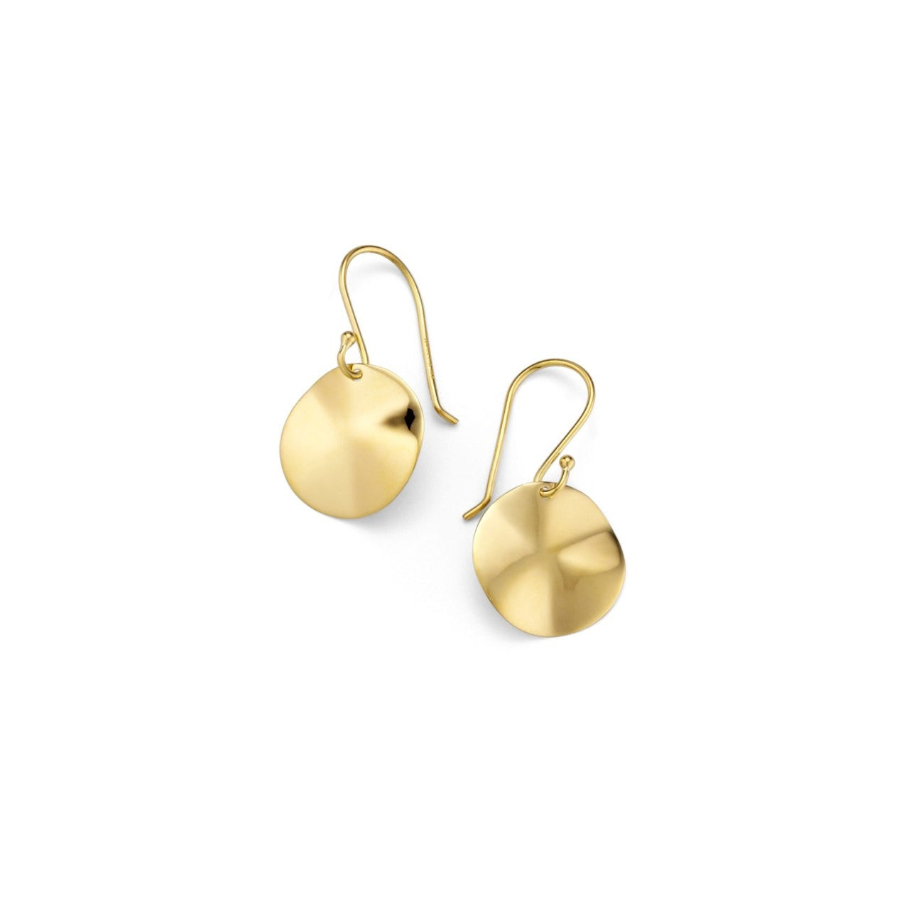 Mini Wavy Disc Earrings in 18K Gold – Gunderson's Jewelers