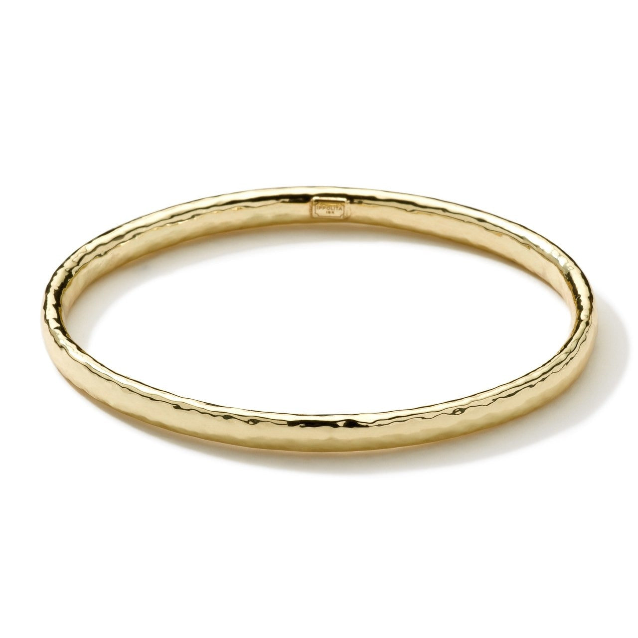 Hammered Flat Bangle in 18K Gold – Gunderson's Jewelers