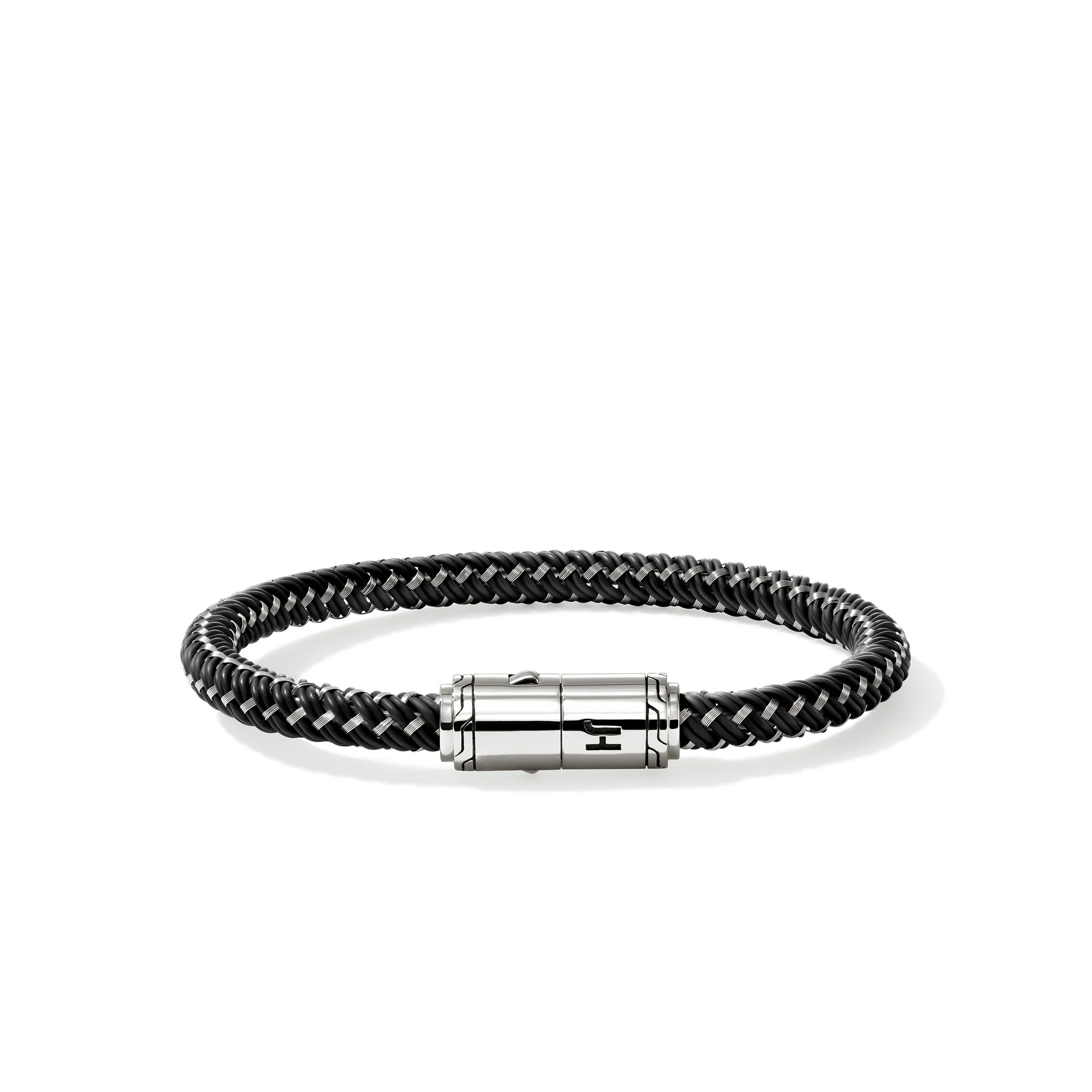 Sterling Silver & Black Rubber Cord Bracelet – Gunderson's Jewelers