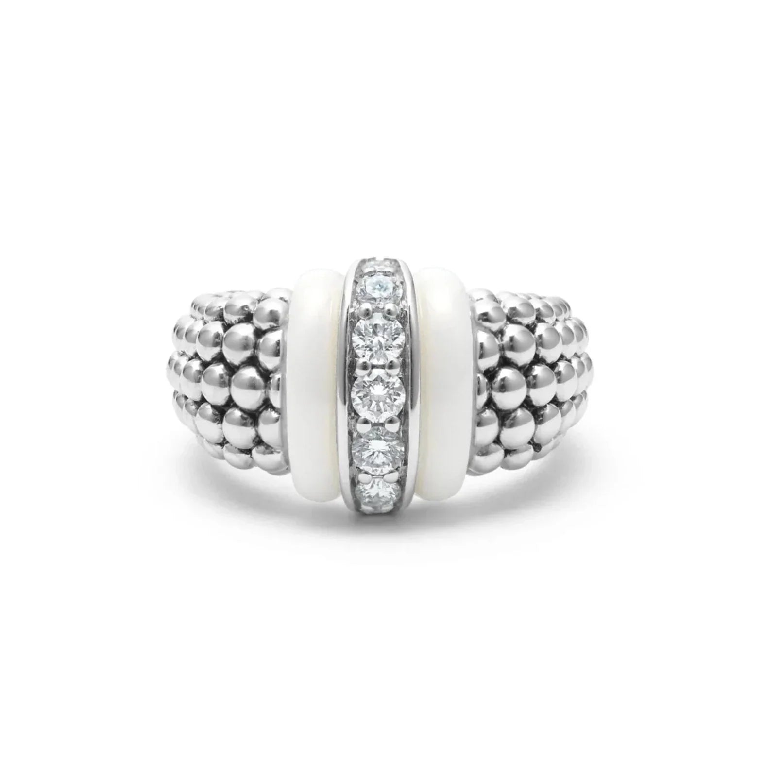 Ceramic Caviar Diamond Ring – Gunderson's Jewelers