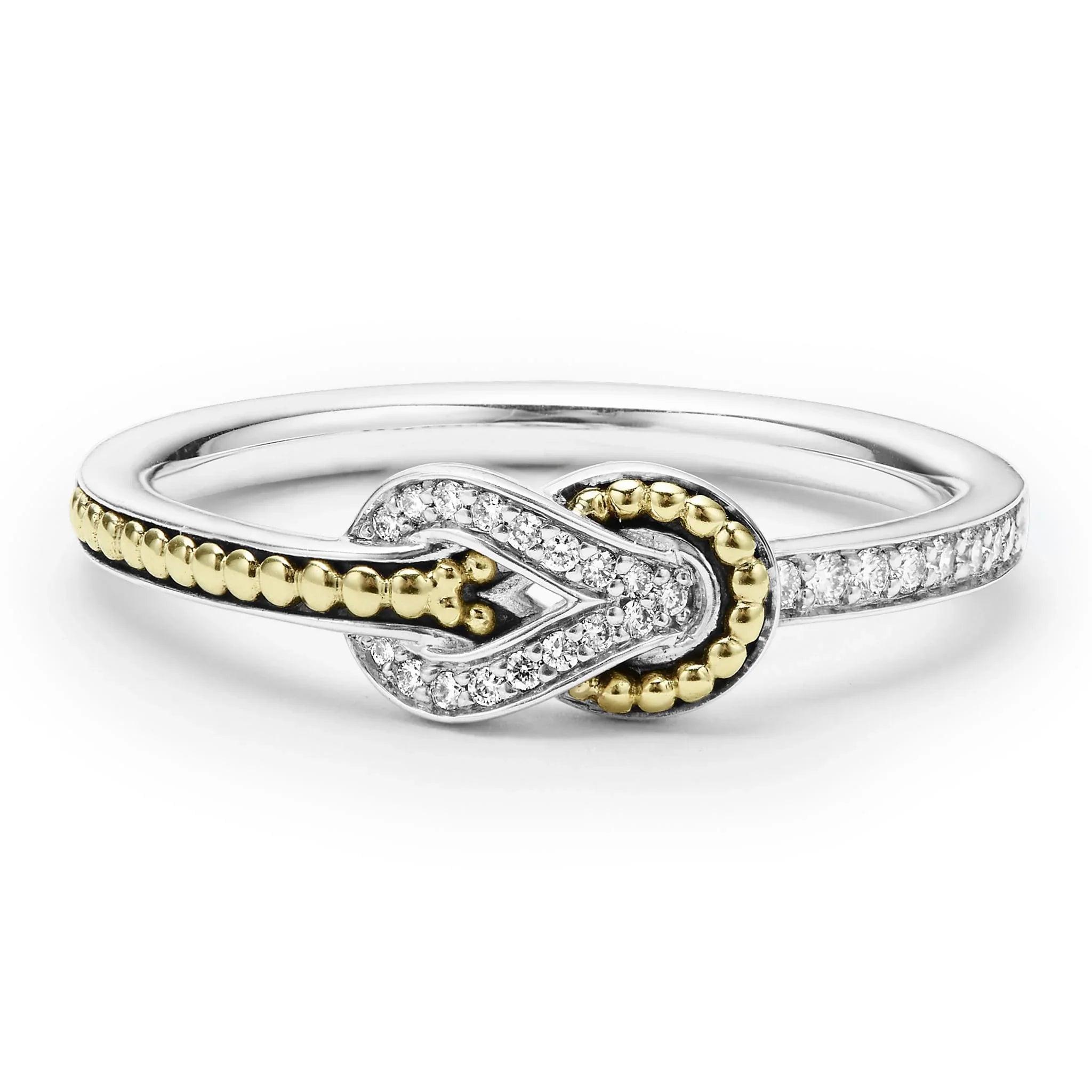 Petite Two-Tone Knot Diamond Ring – Gunderson's Jewelers