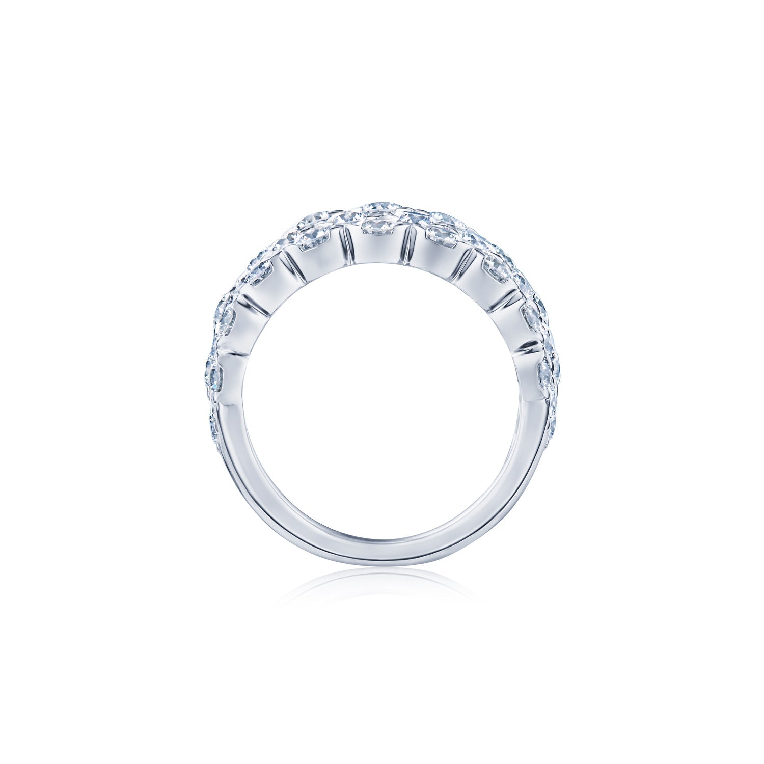 Five-Row Ring Diamond Cocktail Ring – Gunderson's Jewelers