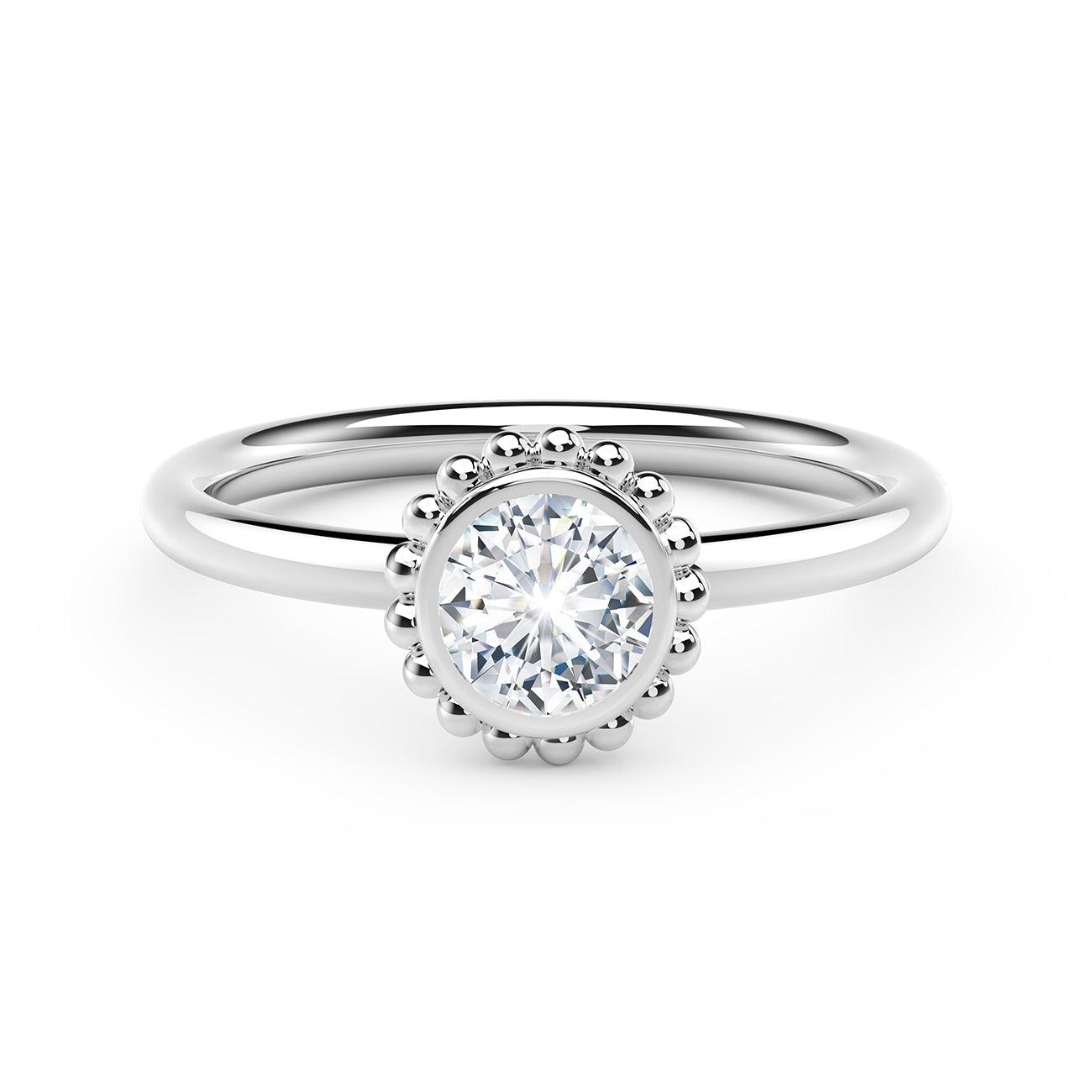 Beaded Diamond Ring, White Gold – Gunderson's Jewelers